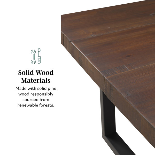 Union Rustic Amarapal Solid Wood Dining Table & Reviews | Wayfair