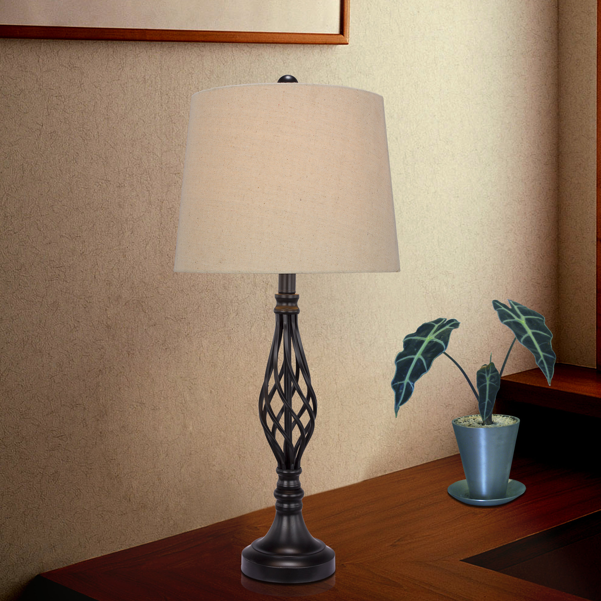 Alcott Hill® Meniru 27" Table Lamp Set & Reviews | Wayfair