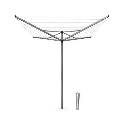 Brabantia 50 Metre Topspinner Rotary Clothes Line with Ground Spike and ...