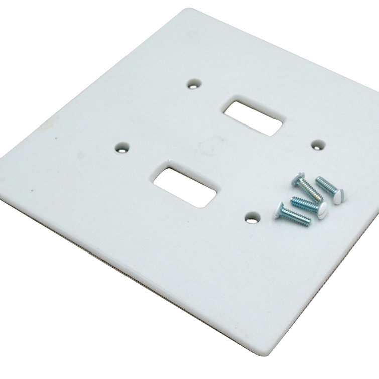 Rightside Design 2 - Gang Toggle Light Switch Standard Wall Plate | Wayfair