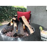 SIPIROT 8Pc Ceramic Log Set Ash Wood Style w/Stackable Gas Heat ...