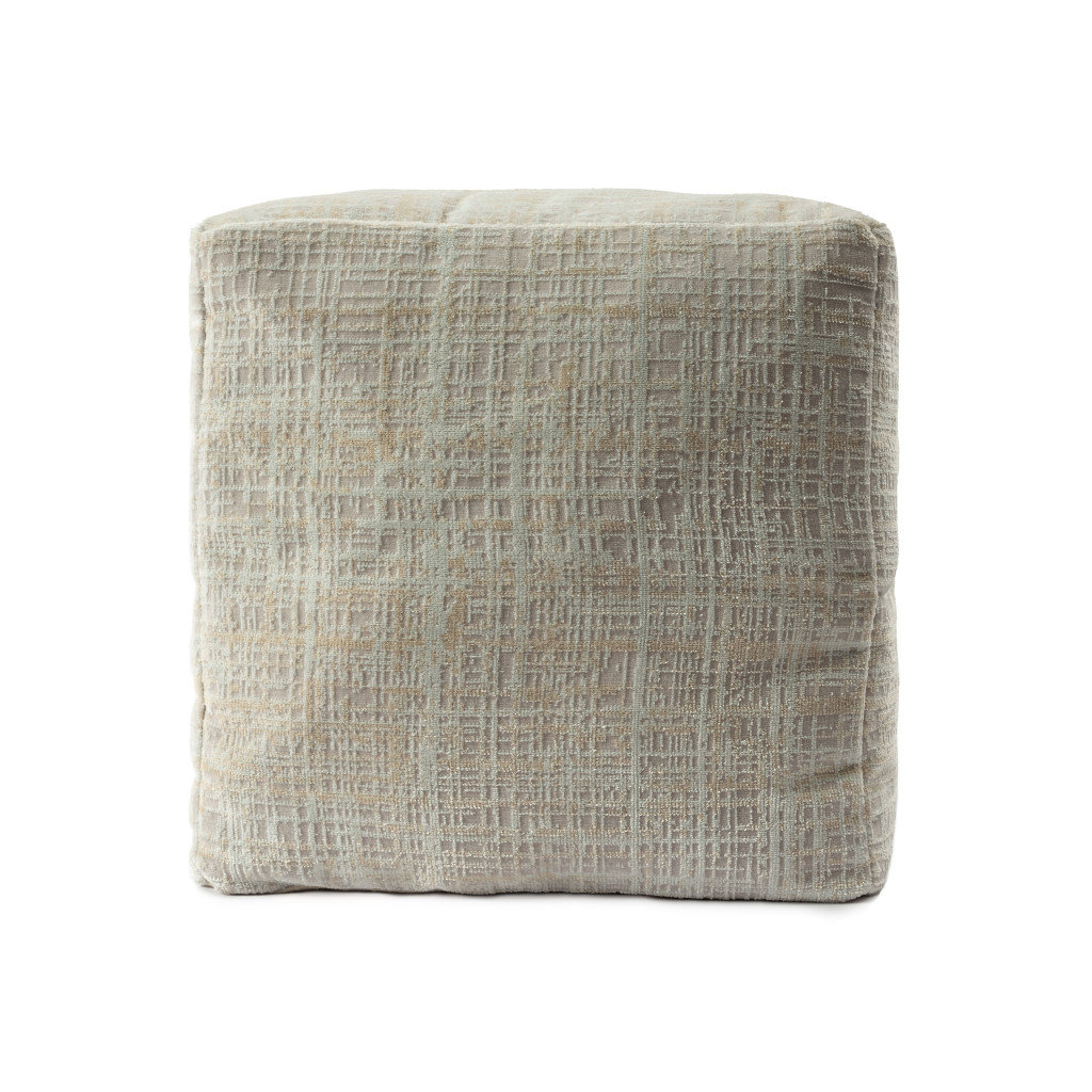 Latitude Run® 18" Beige Polyester Blend Ottoman | Wayfair