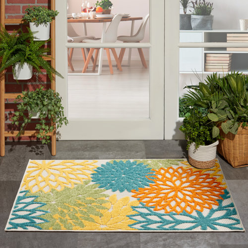 Orange Outdoor Rugs You'll Love | Wayfair