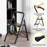 KINGRACK 2 Step Ladder,Metal ladder,Folding Step Stool Pass 800 lbs ...