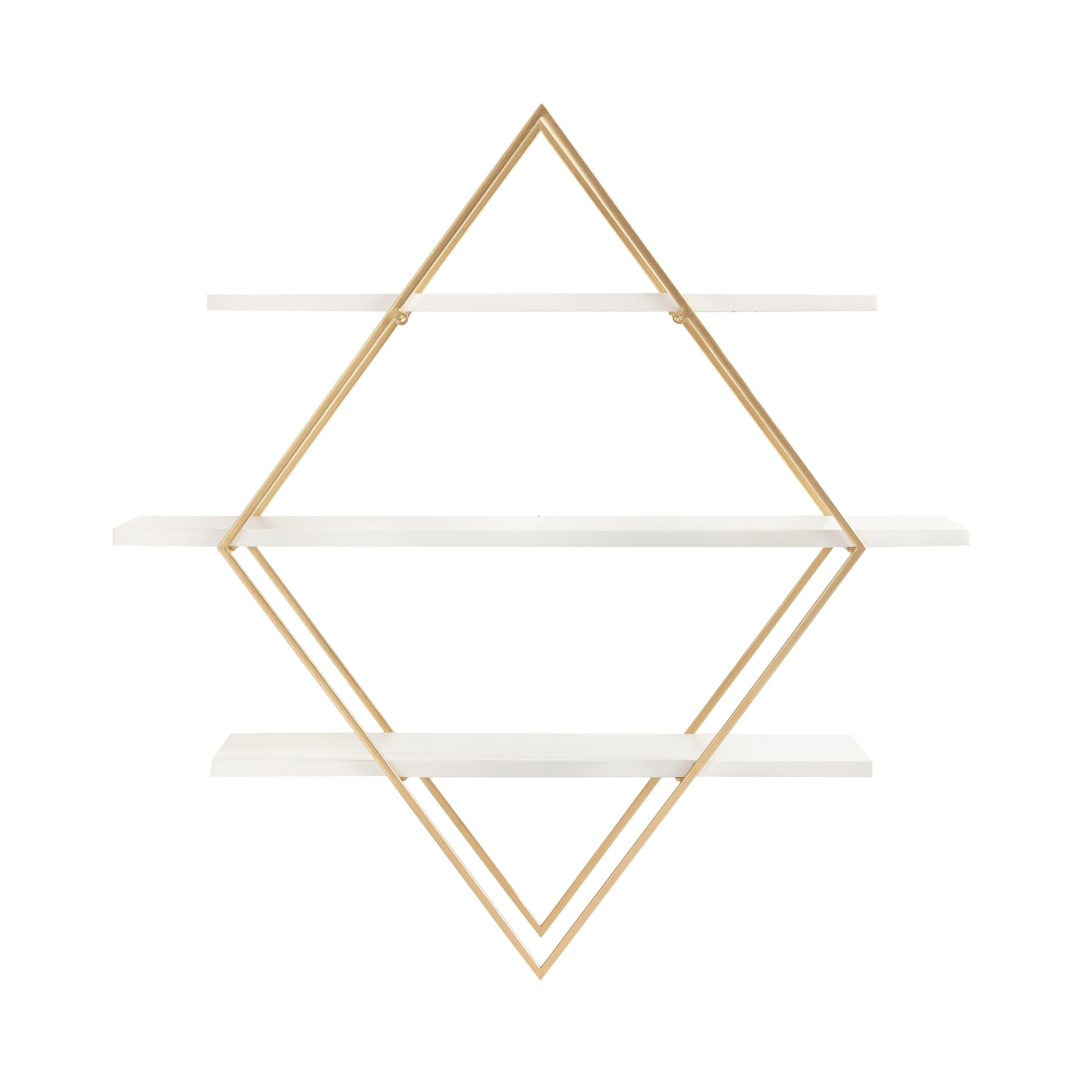 Kate and Laurel 3 Piece Diamond Floating Shelf | Wayfair