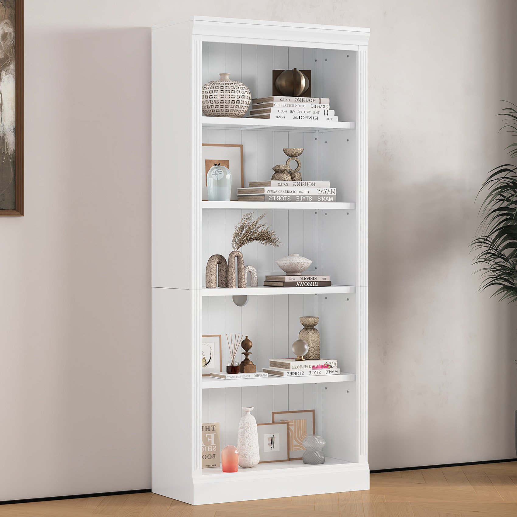Paulafurinture 83" Tall Wood Bookcase | Wayfair