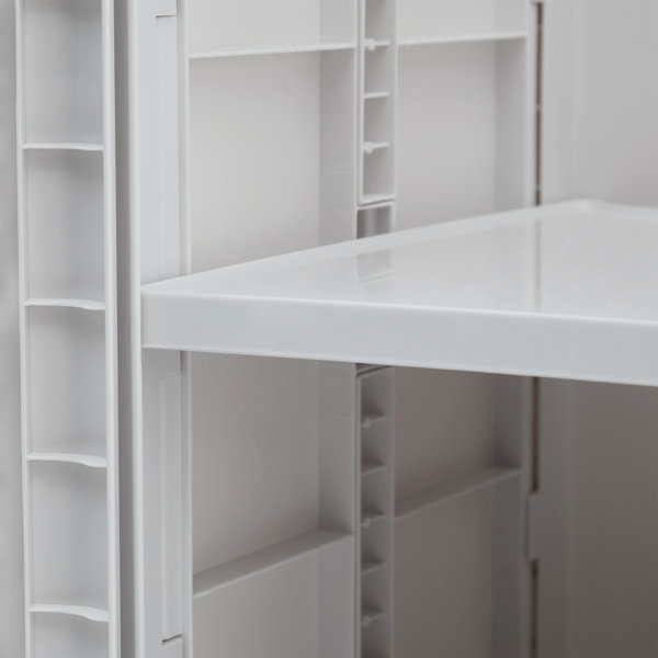 Ebern Designs 4 Tier Folding Stackable Storage Box, Stackable Storage ...