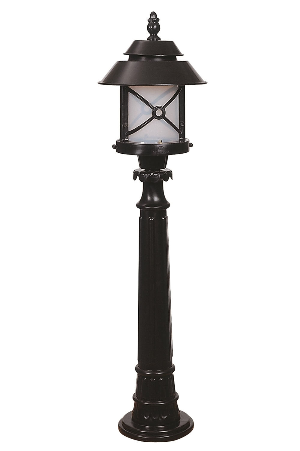 East Urban Home Aarjan Black 1 -Light 39'' H Hardwired Lamp Post (Full ...