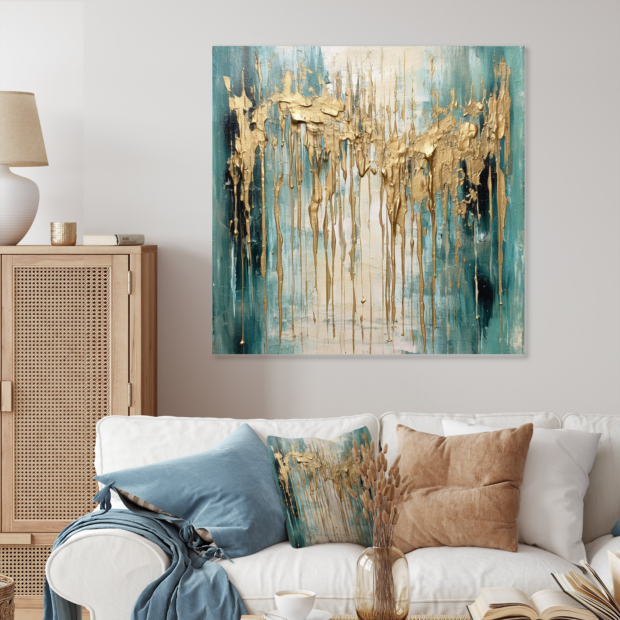Mercer41 Gilded Daydreams VI - Minimalism Metal Wall Art Living Room ...