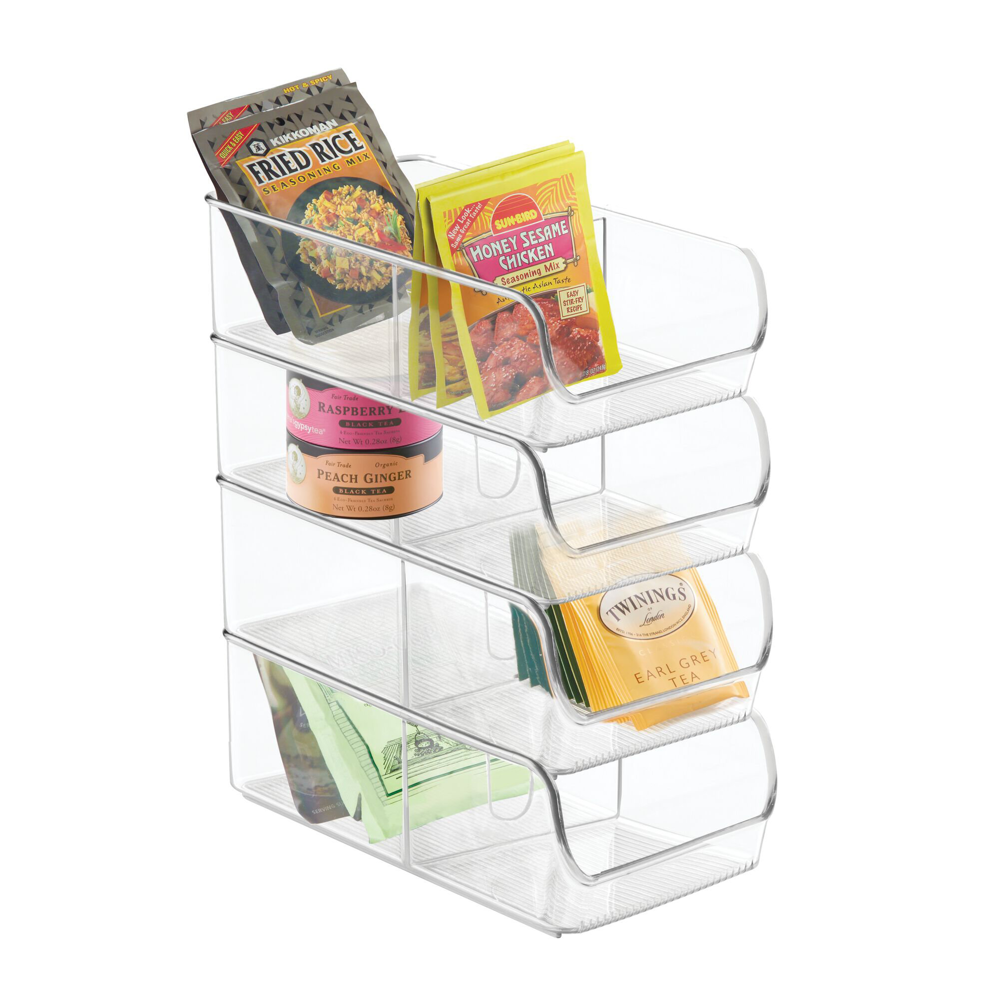 iDesign Divided Packet Organizer for Kitchen and Pantry Storage ...