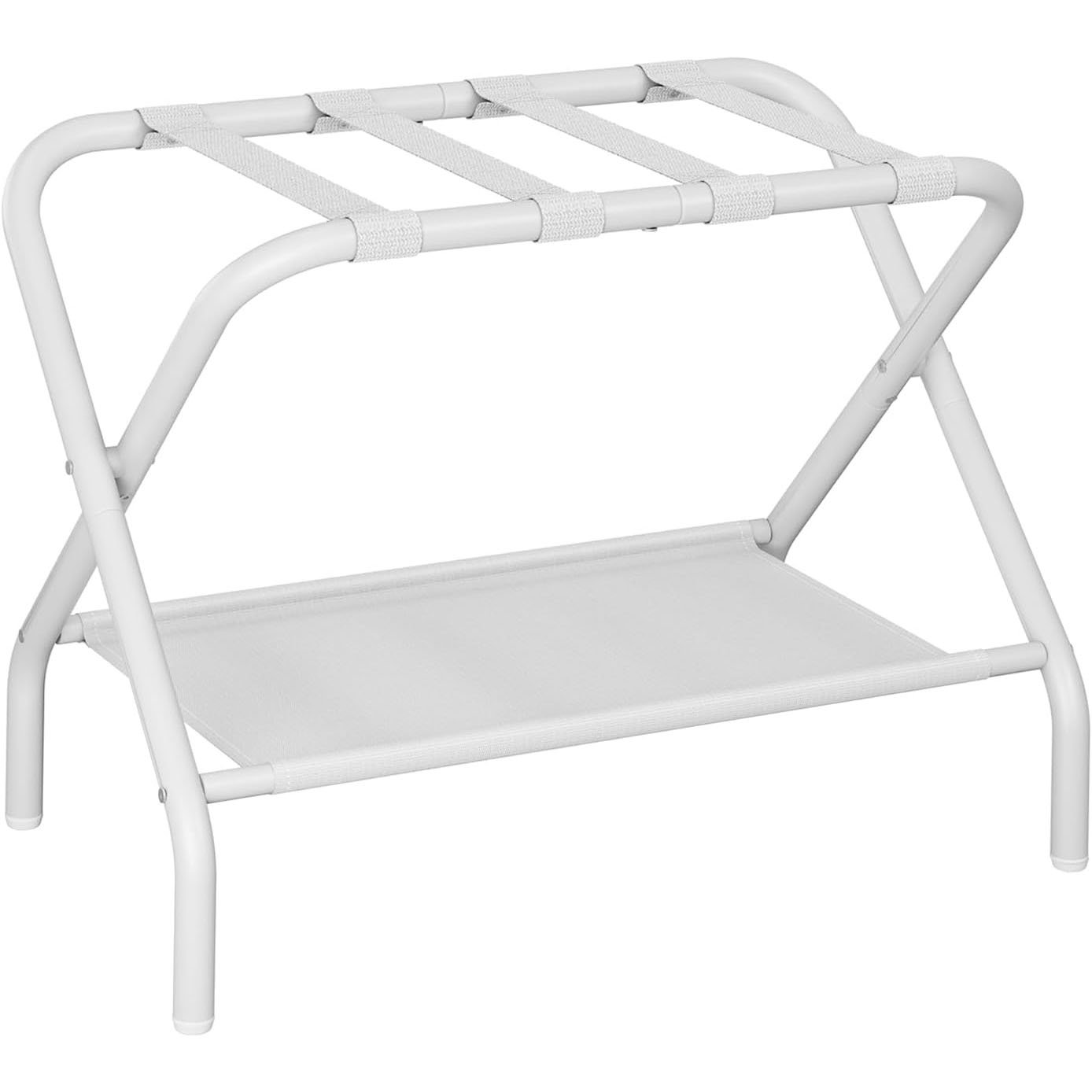 BINO Gold Luggage Racks With Fabric Shelves - Heavy Duty Folding ...