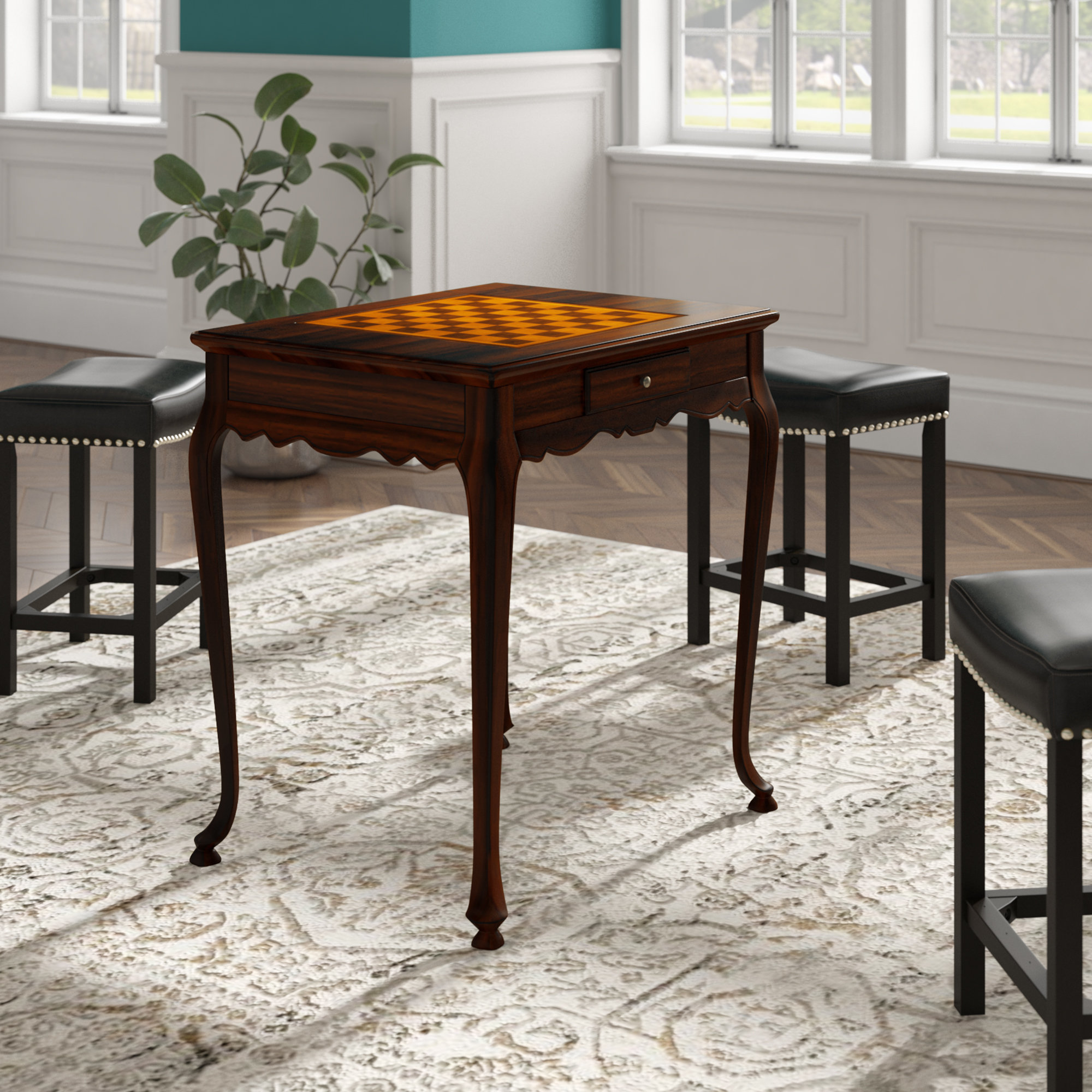 Lark Manor™ Ashyra 29" Arine Chess & Backgammon Table & Reviews | Wayfair