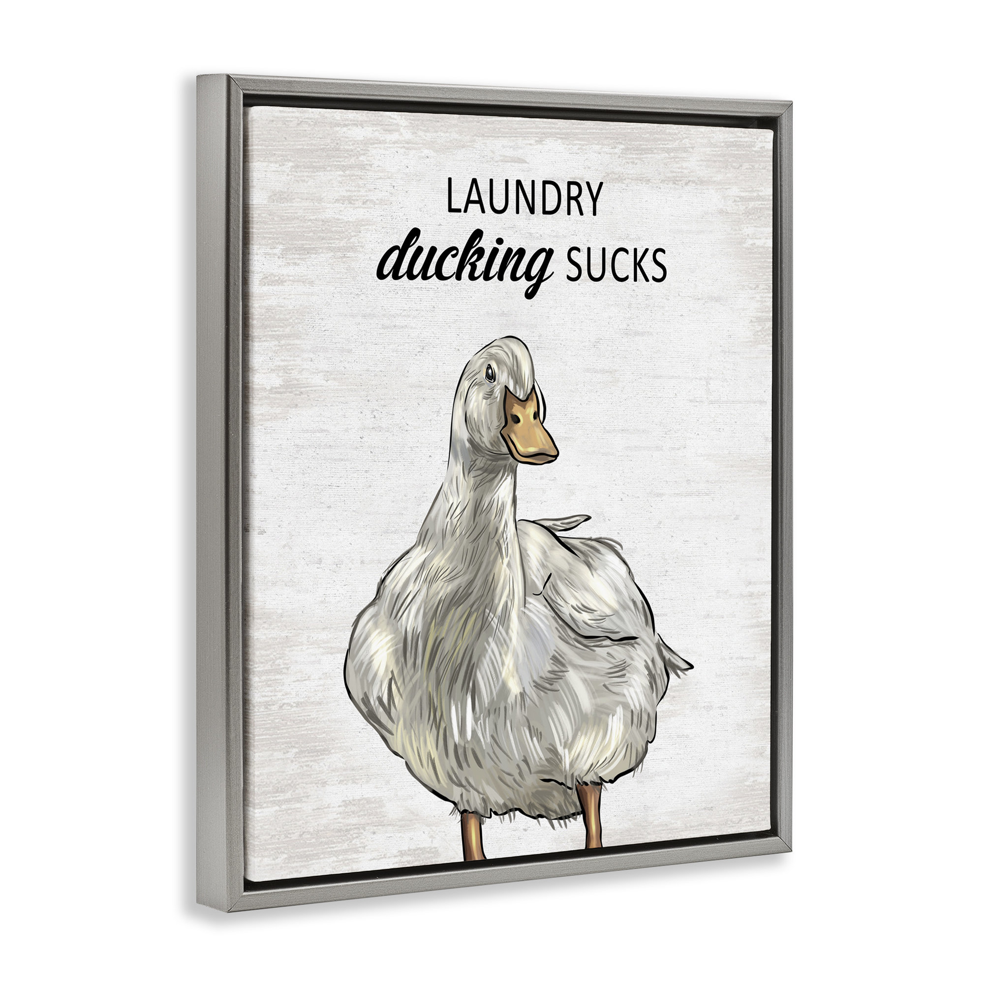 Ophelia & Co. Sassy Laundry Duck Floating Frame, design by Lettered and ...