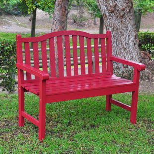Red Outdoor Benches You'll Love | Wayfair