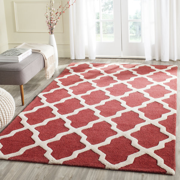 Winston Porter Cannen Cambridge Hand Tufted Wool Geometric Rug ...