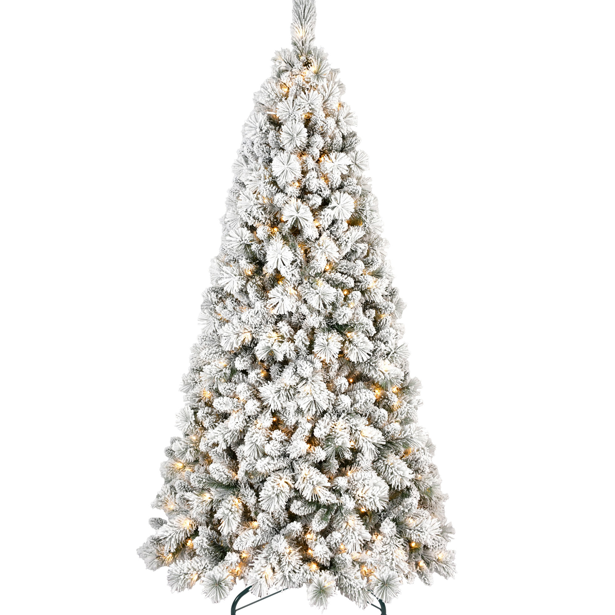Charlton Home 48 - Inch Flocked Holiday Tree, 150 Built In Warm White ...