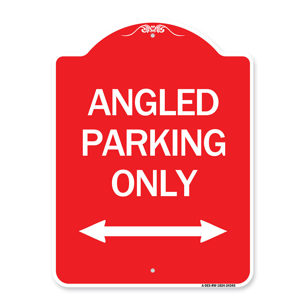 Signmission Designer Series Sign - Angle Parking Only (With ...