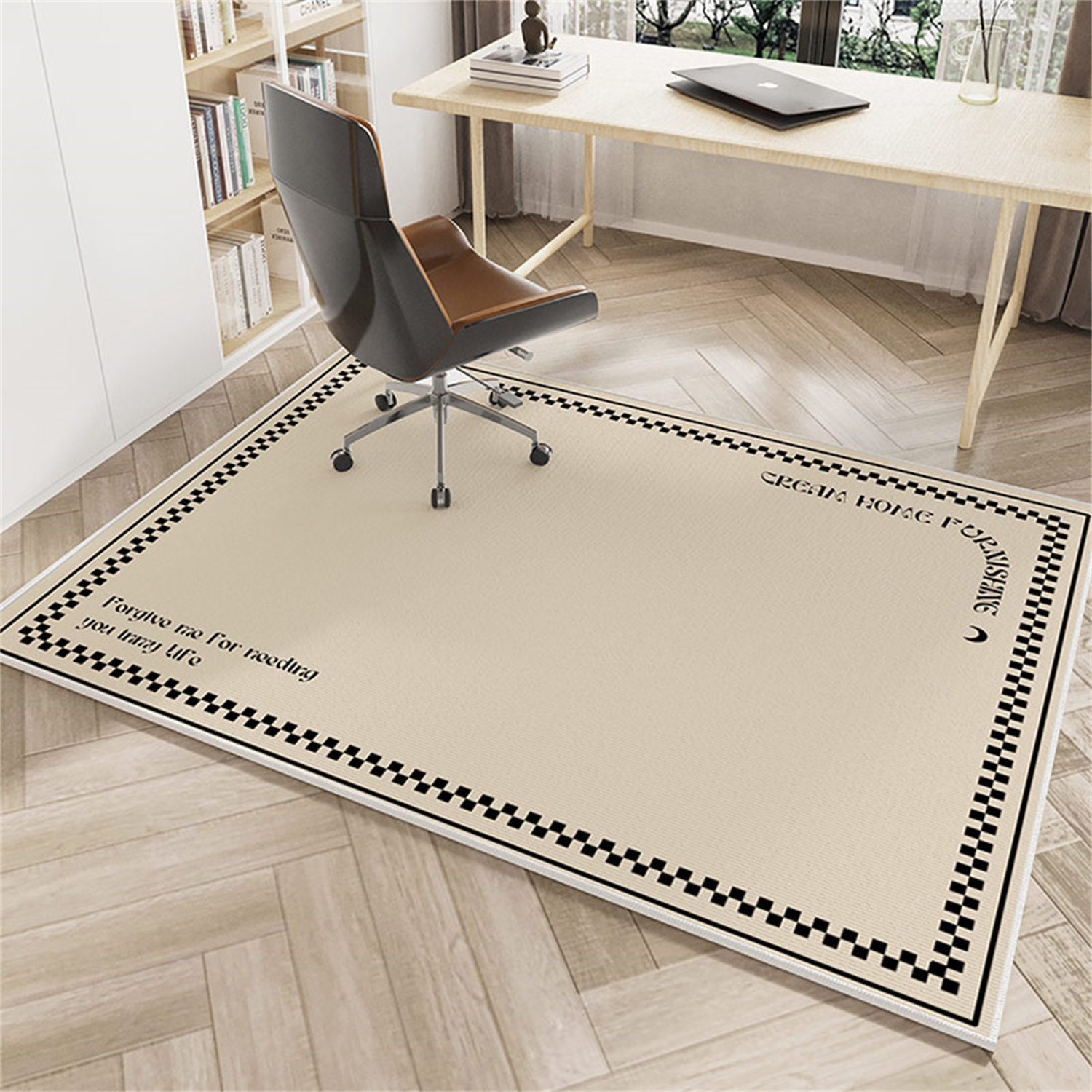 JINXI Study Room Carpet - Desk Chair Mat, High-End Bedroom Wood Floor ...
