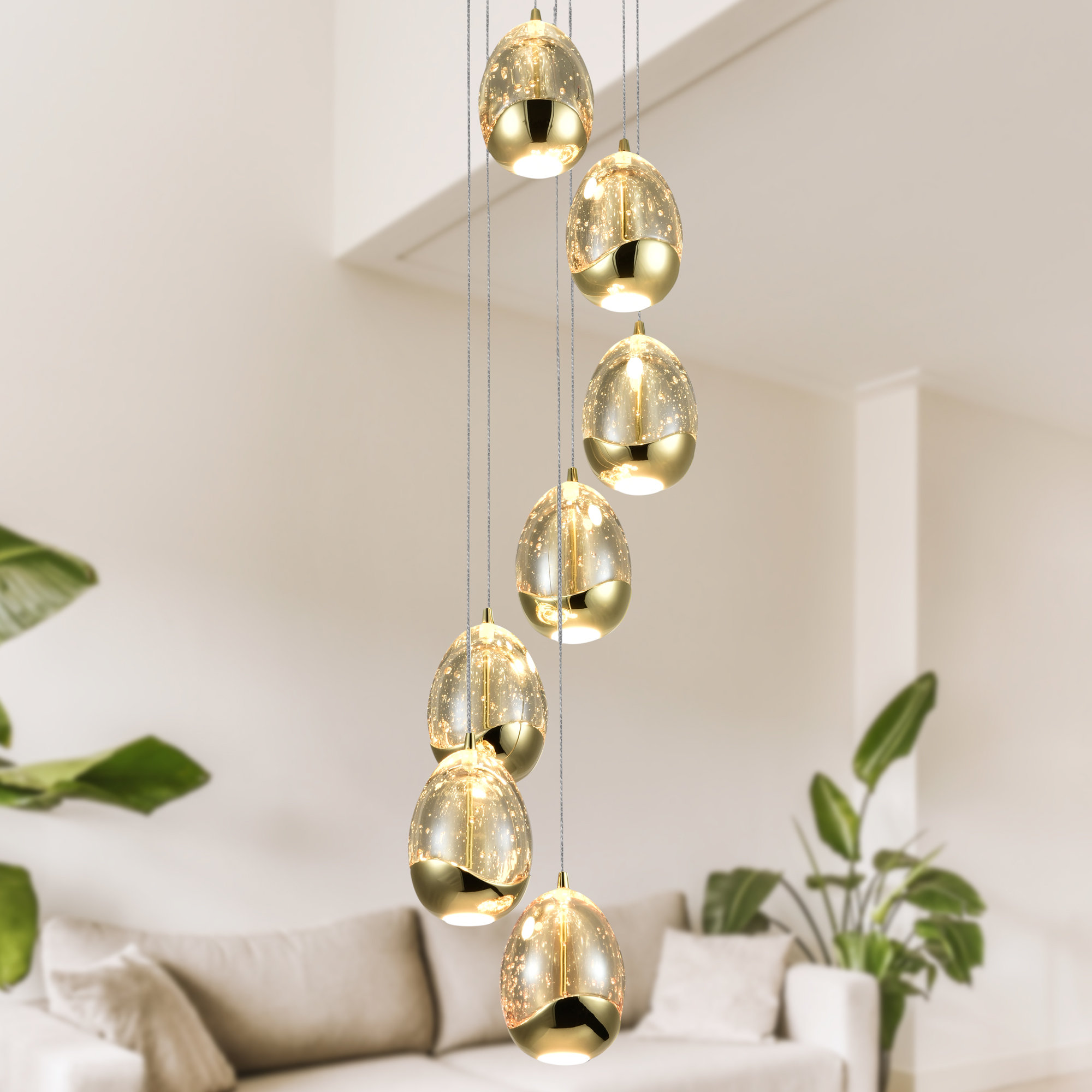 VONNLighting Venezia 7-Light Pendant Height Adjustable ETL Certified ...