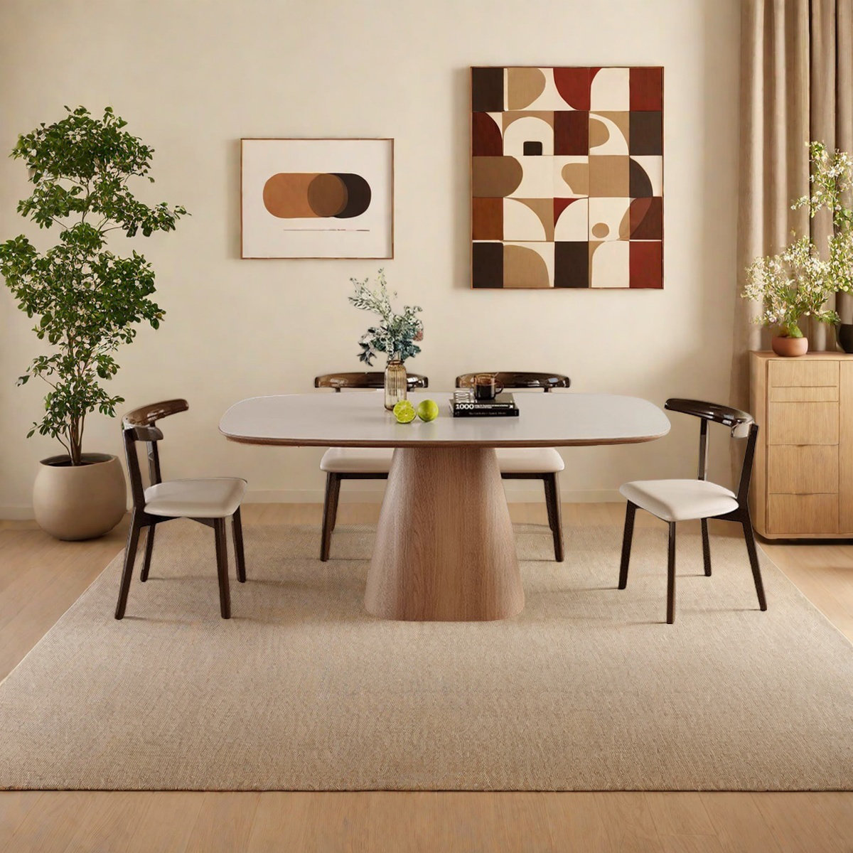 dujinlong home Creamy Pure Tone Dining Table - Wayfair Canada