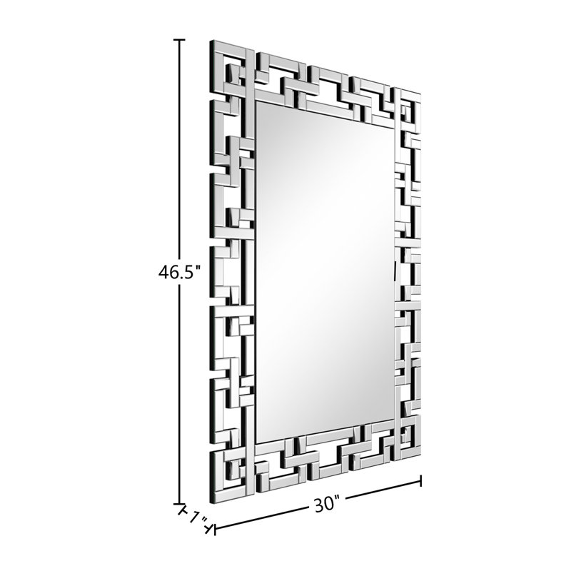 Mercer41 Adalya Wall Mirror Rectangular Art Style Decorative Mirror for ...