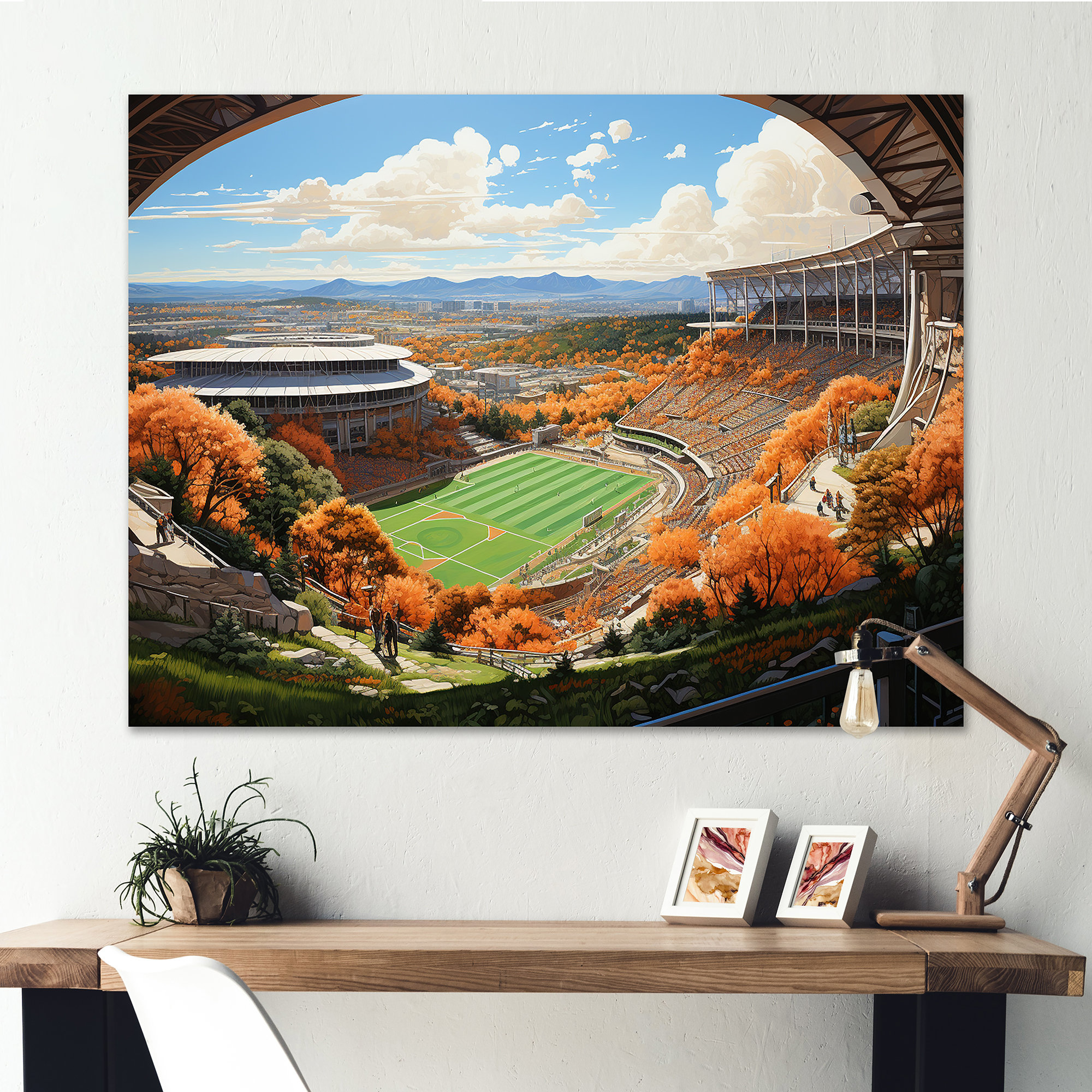 Design Art Stadium In Spotlight Pastoral Patchwork I On Canvas Print ...