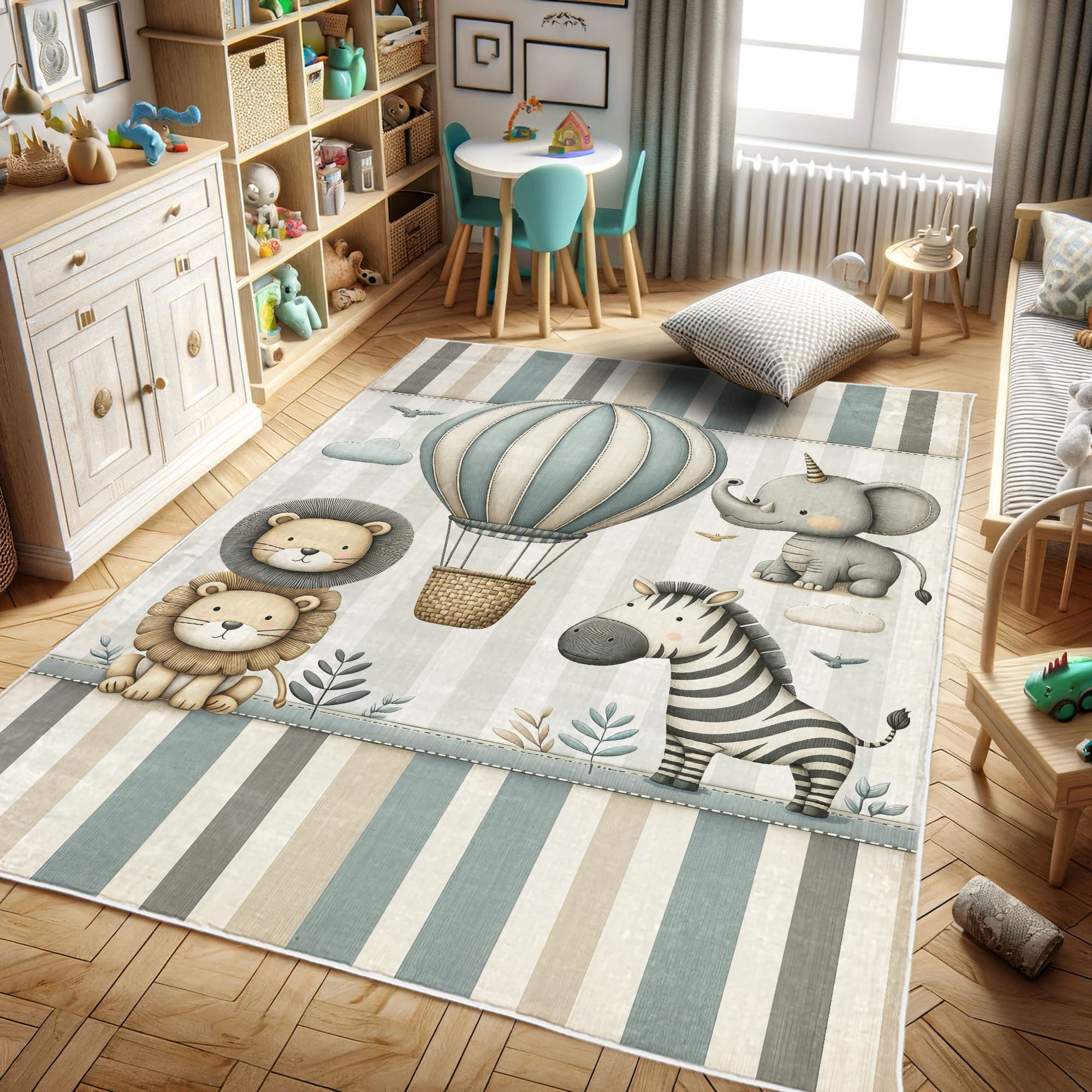 Ambesonne Animals High Density Long Fiber Poly Threads Decorative Area ...