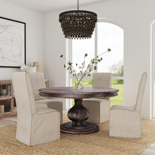Birch Lane™ Dadeville Round Solid Wood Dining Table & Reviews | Wayfair