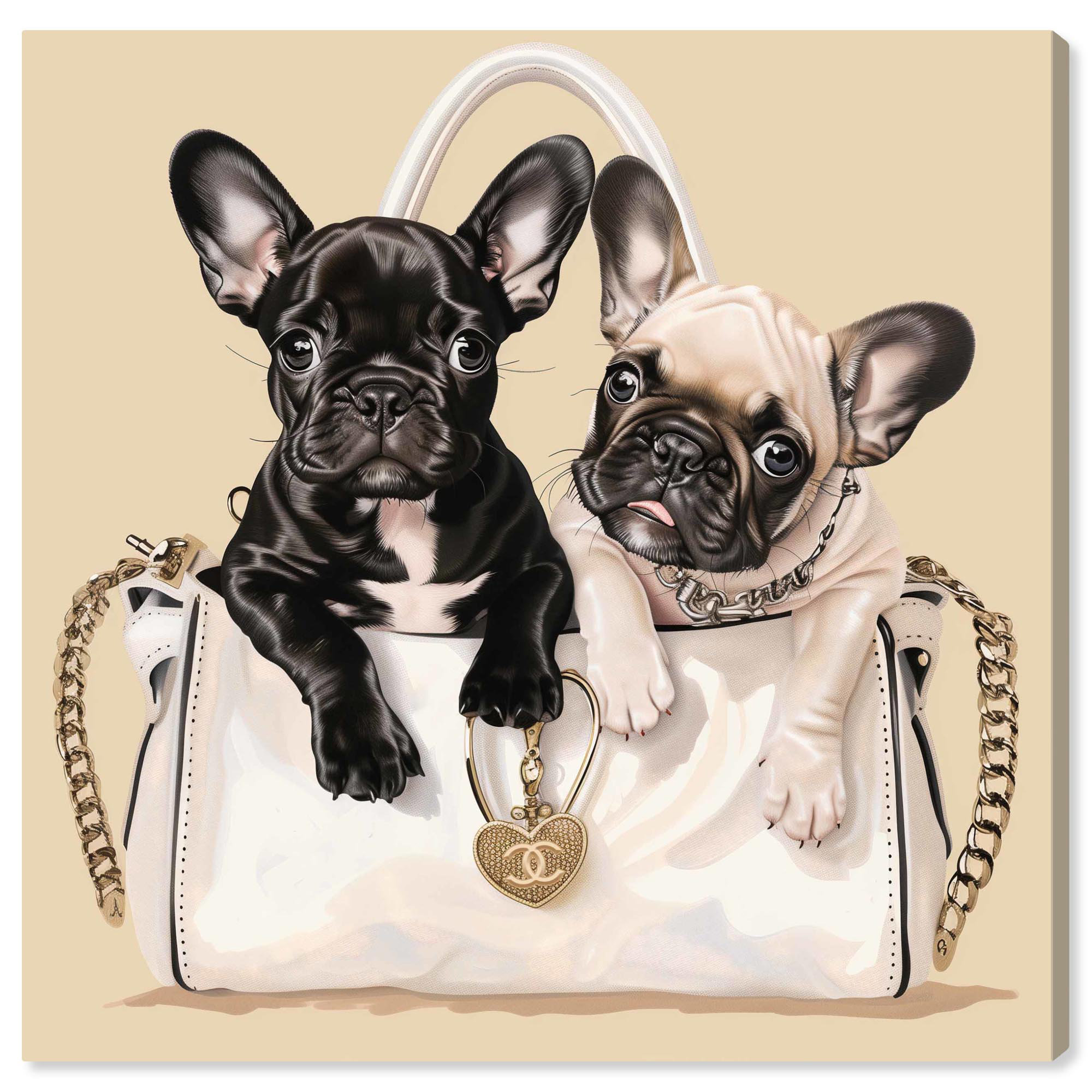 Art Remedy Frenchie Pair Purse Canvas Fashion Pet Art by Art Remedy ...