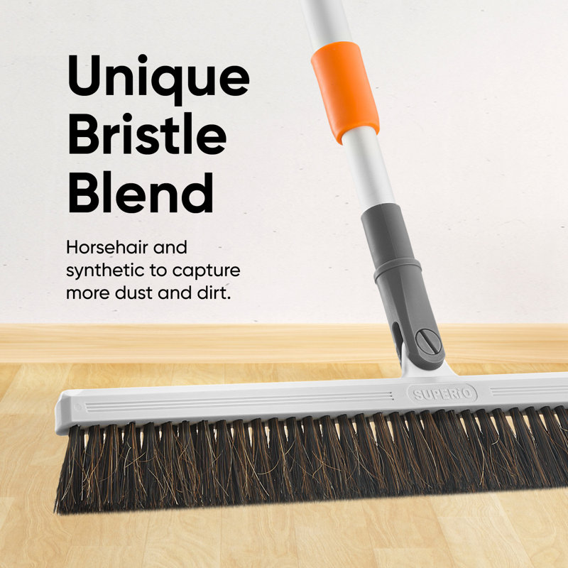 Superio Slim Horse Hair Broom with Telescopic Handle | Wayfair