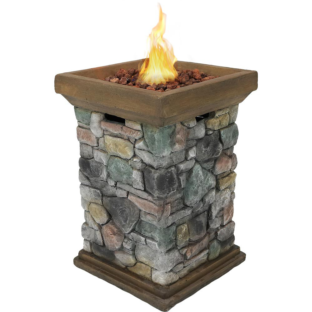 Arlmont & Co. Mary 30'' H x 20'' W Stone Propane Outdoor Fire Column ...