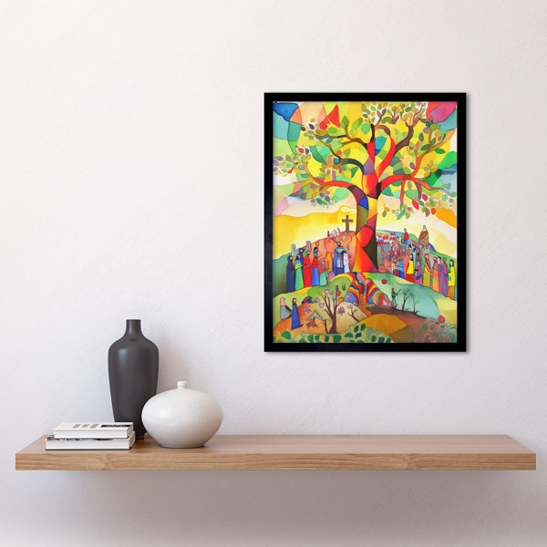 Marlow Home Co. The Sermon On The Mount Jesus Folk Art Bible Art Print ...