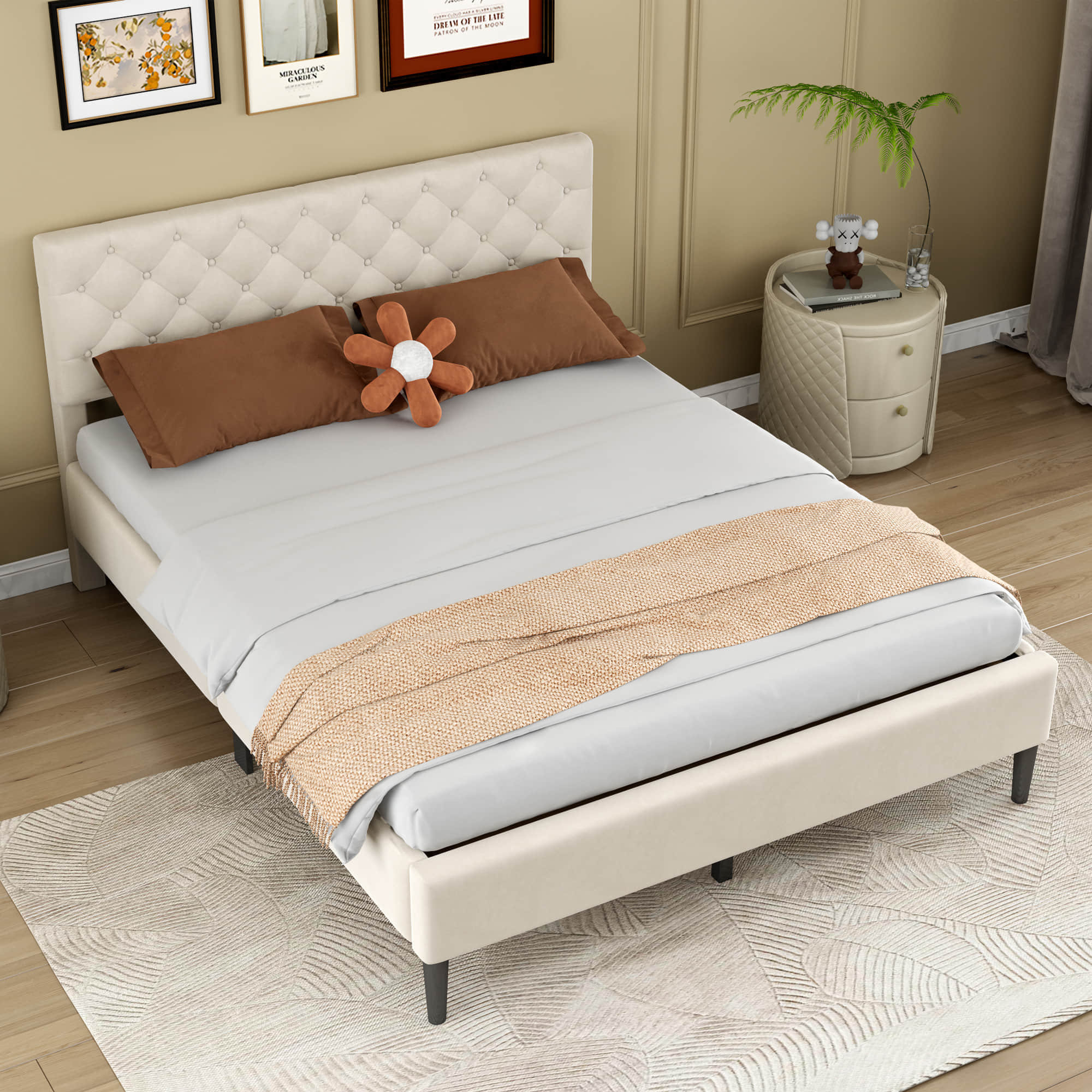 Winston Porter Queen Size Dichiera Upholstered Storage Bed | Wayfair