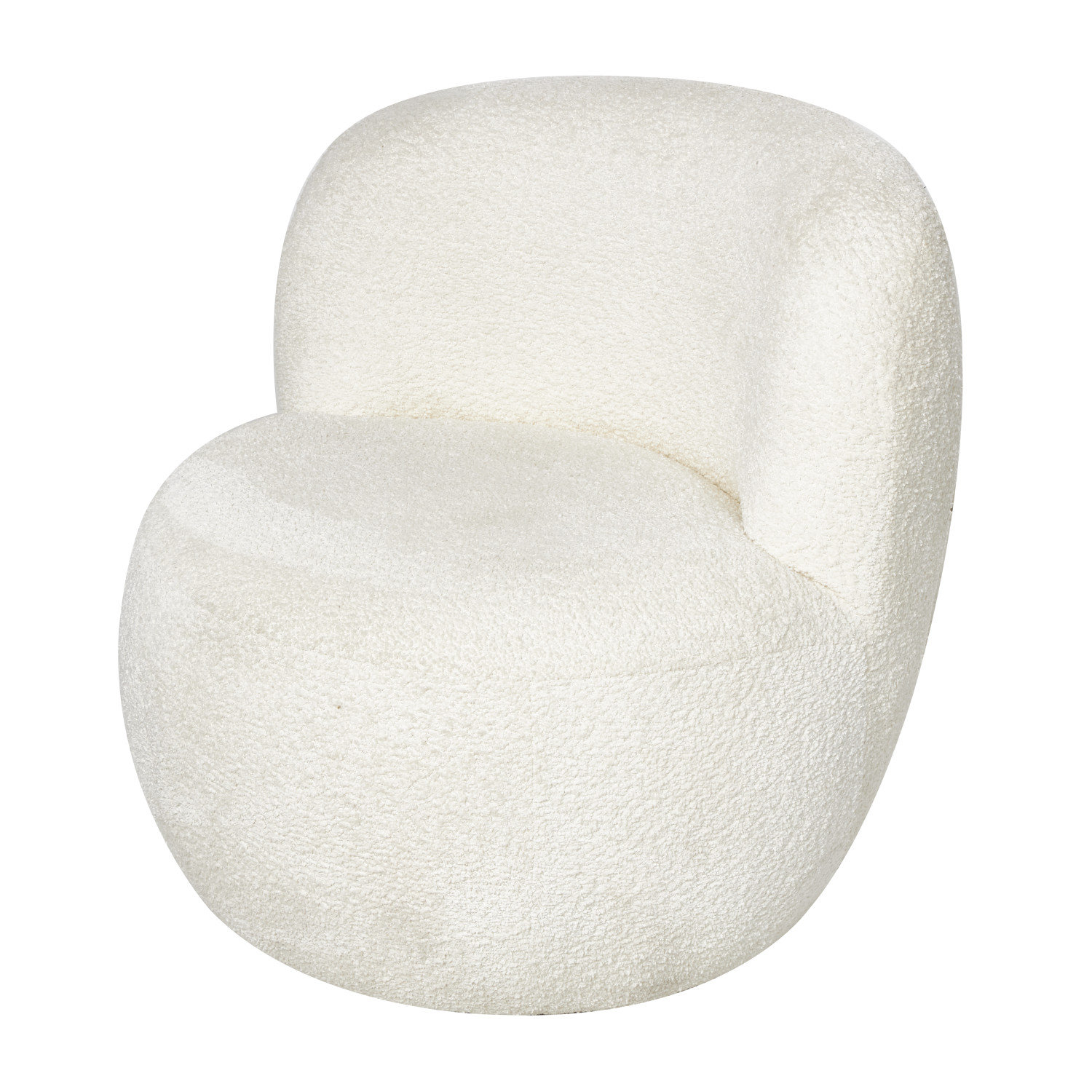 Mercer41 Polyester Rounded Barrel White Accent Chair | Wayfair