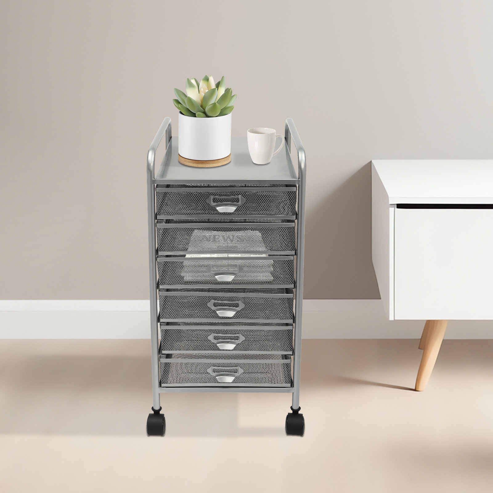 Rebrilliant Mabil 6 Drawer Storage Drawer Wayfair