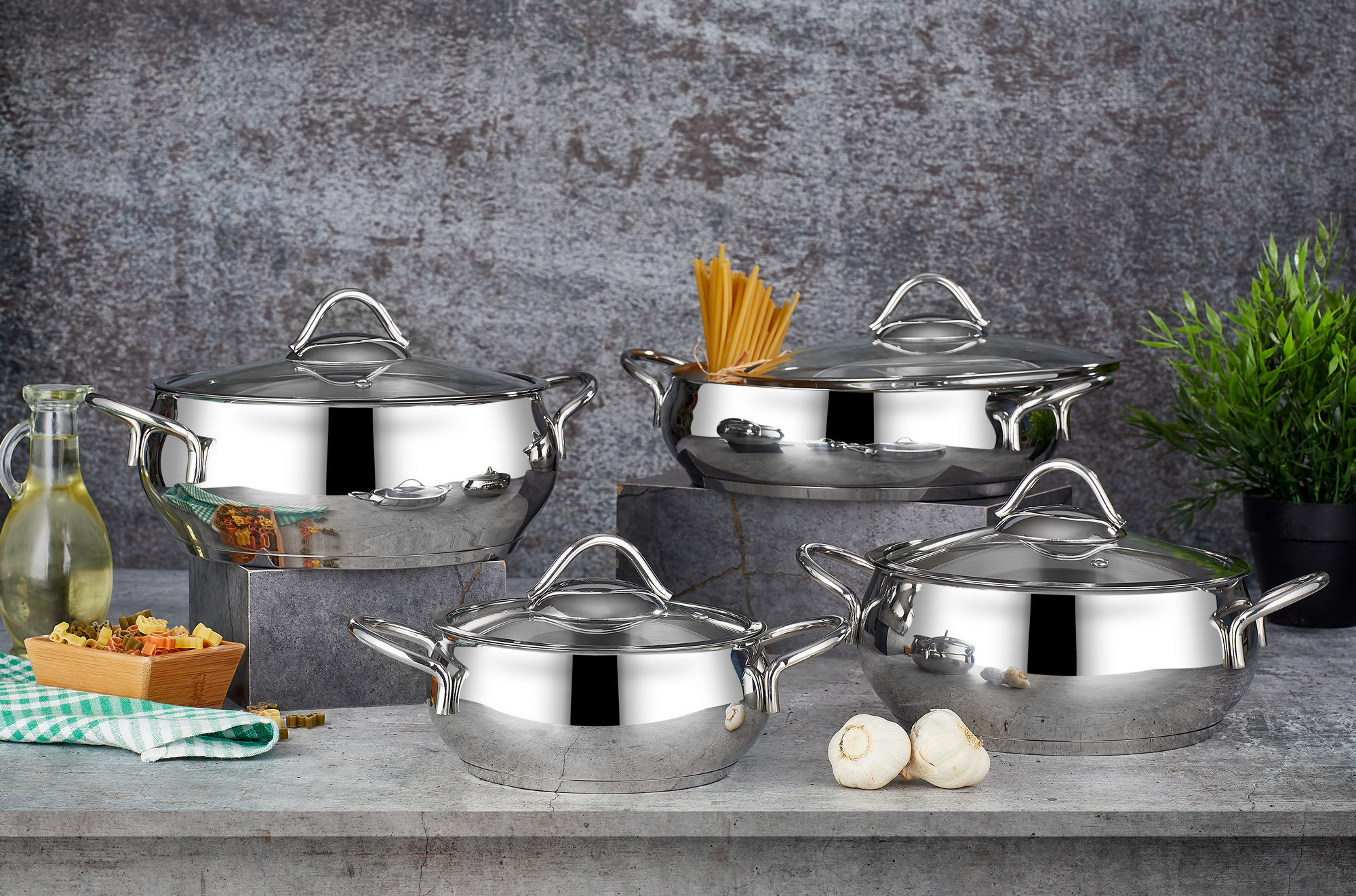 East Urban Home Marissa 2.1 qt. Stainless Steel Pot Set with Lid | Wayfair