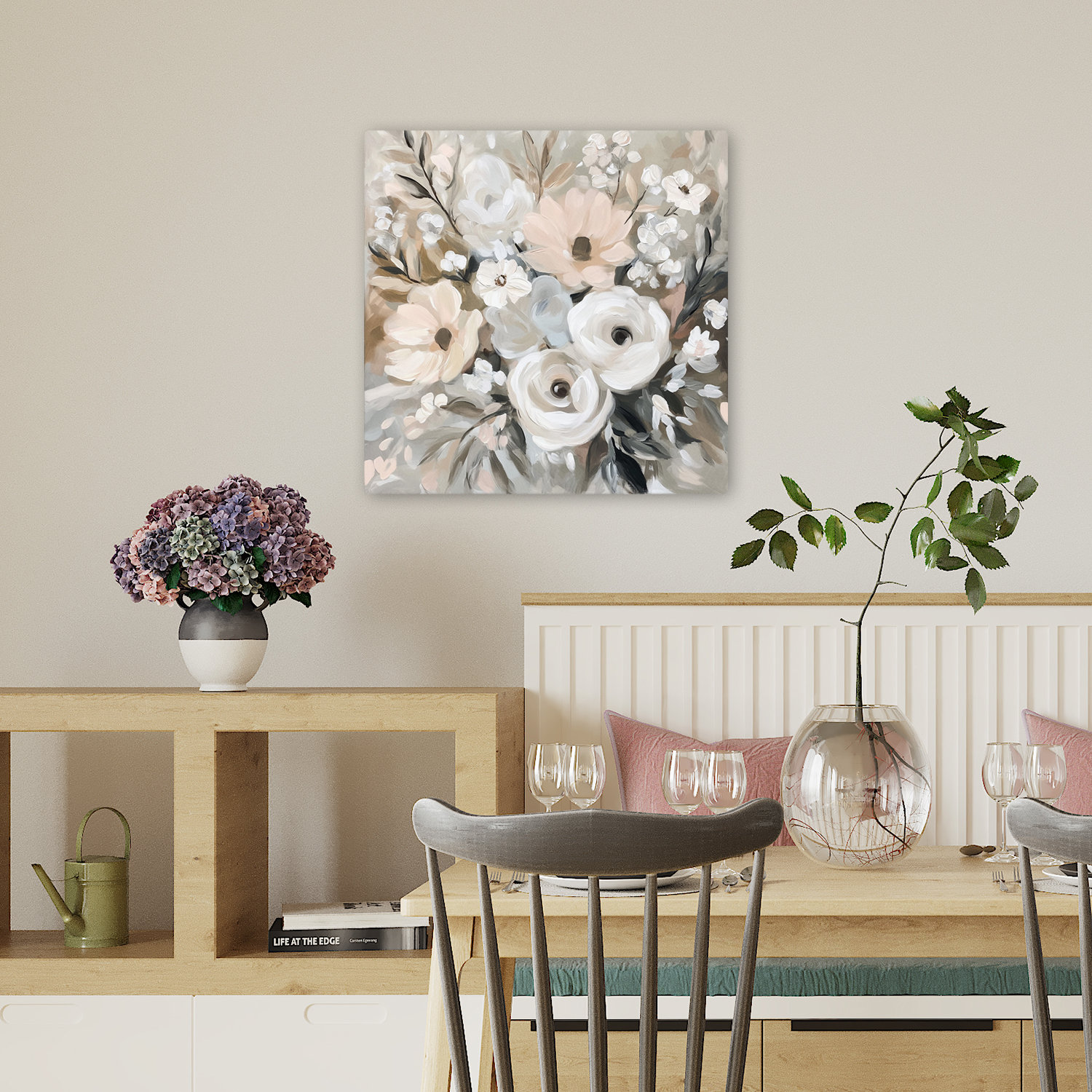 Latitude Run® Enchanted Contemporary Soft Pastel Floral Bouquet Floral ...