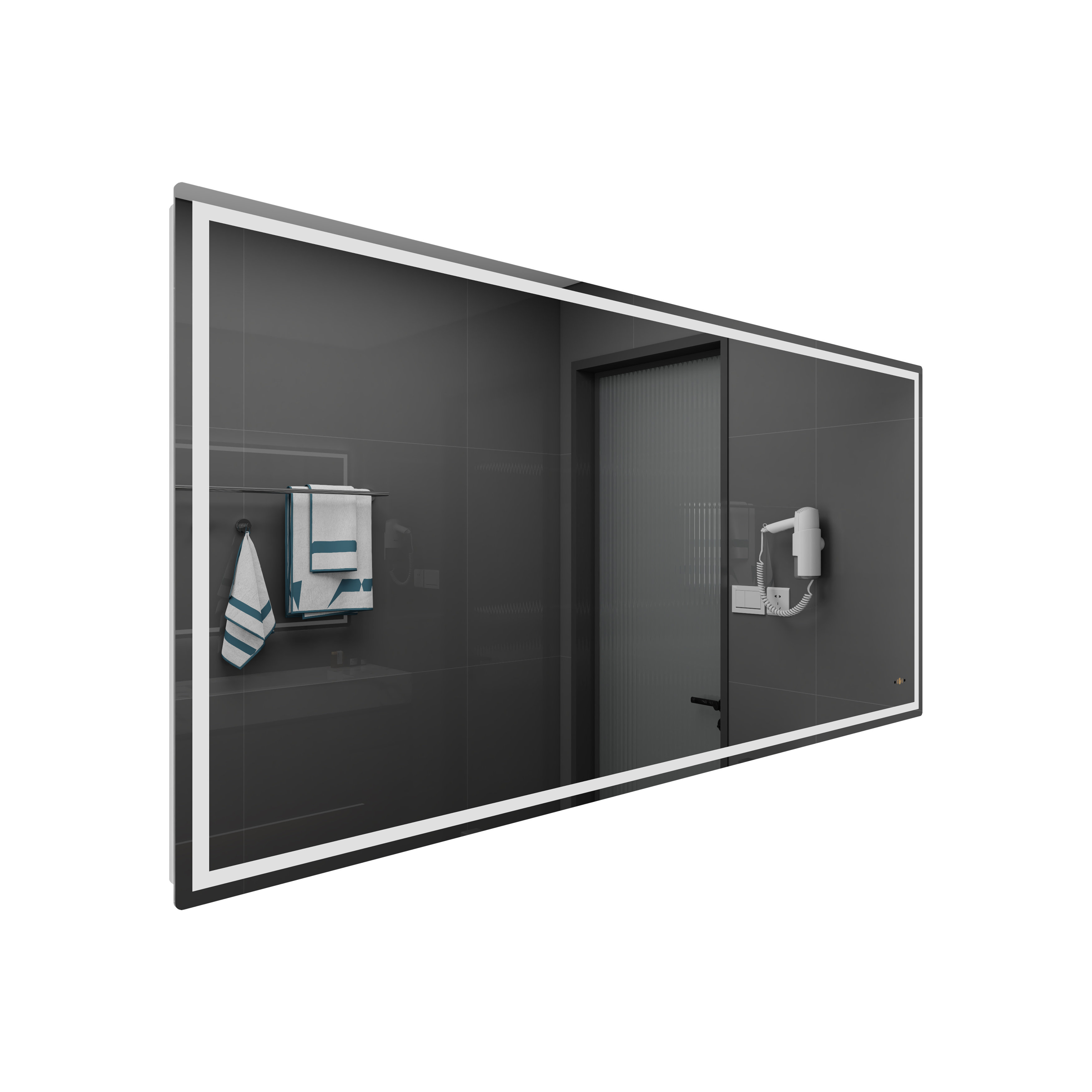 Ivy Bronx Johnine Touchless Bathroom LED Mirror Gesture Sensor Wall ...