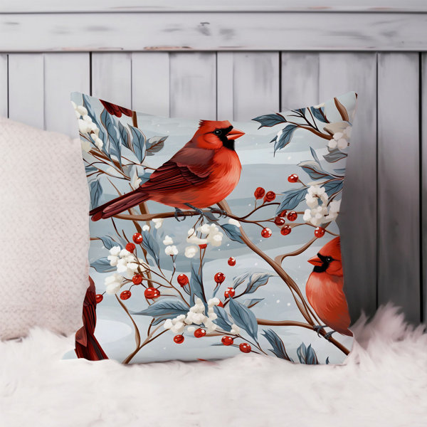 Ethan Taylor Animals Cardinal Birds Pattern II Cottage | Wayfair
