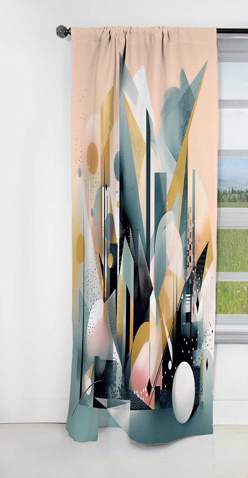 East Urban Home Kressley - Minimalism Abstract Blackout Curtain - 1 ...