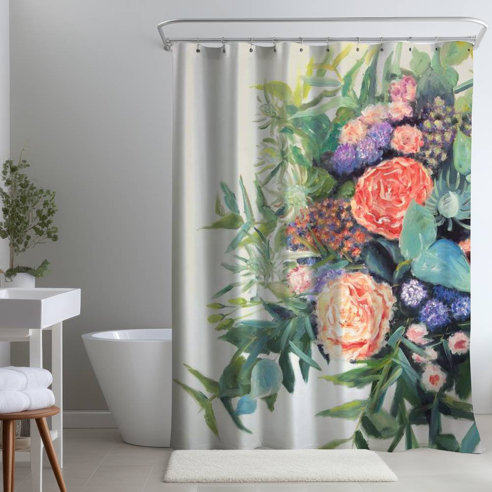 Begin Edition International Inc. Floral Shower Curtain | Wayfair