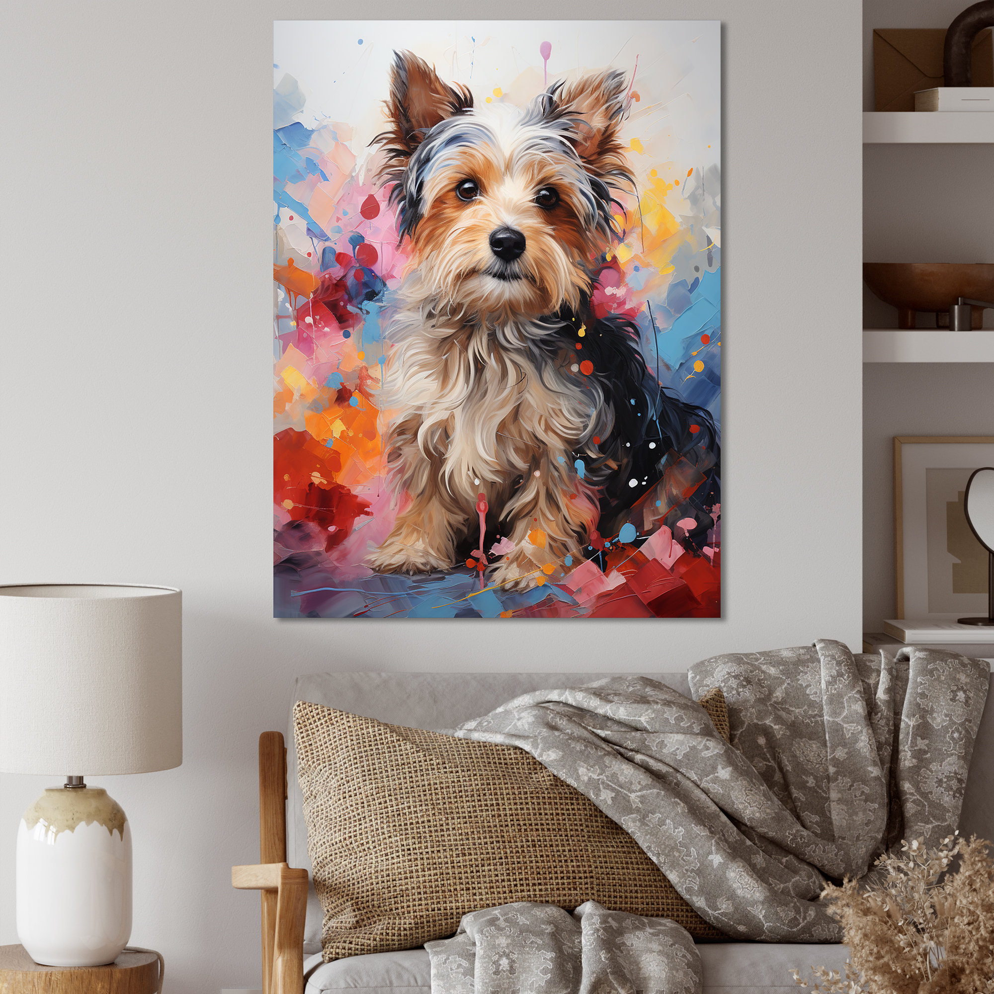 Winston Porter Doge Yorkie Reverie I - Dog Canvas Prints | Wayfair