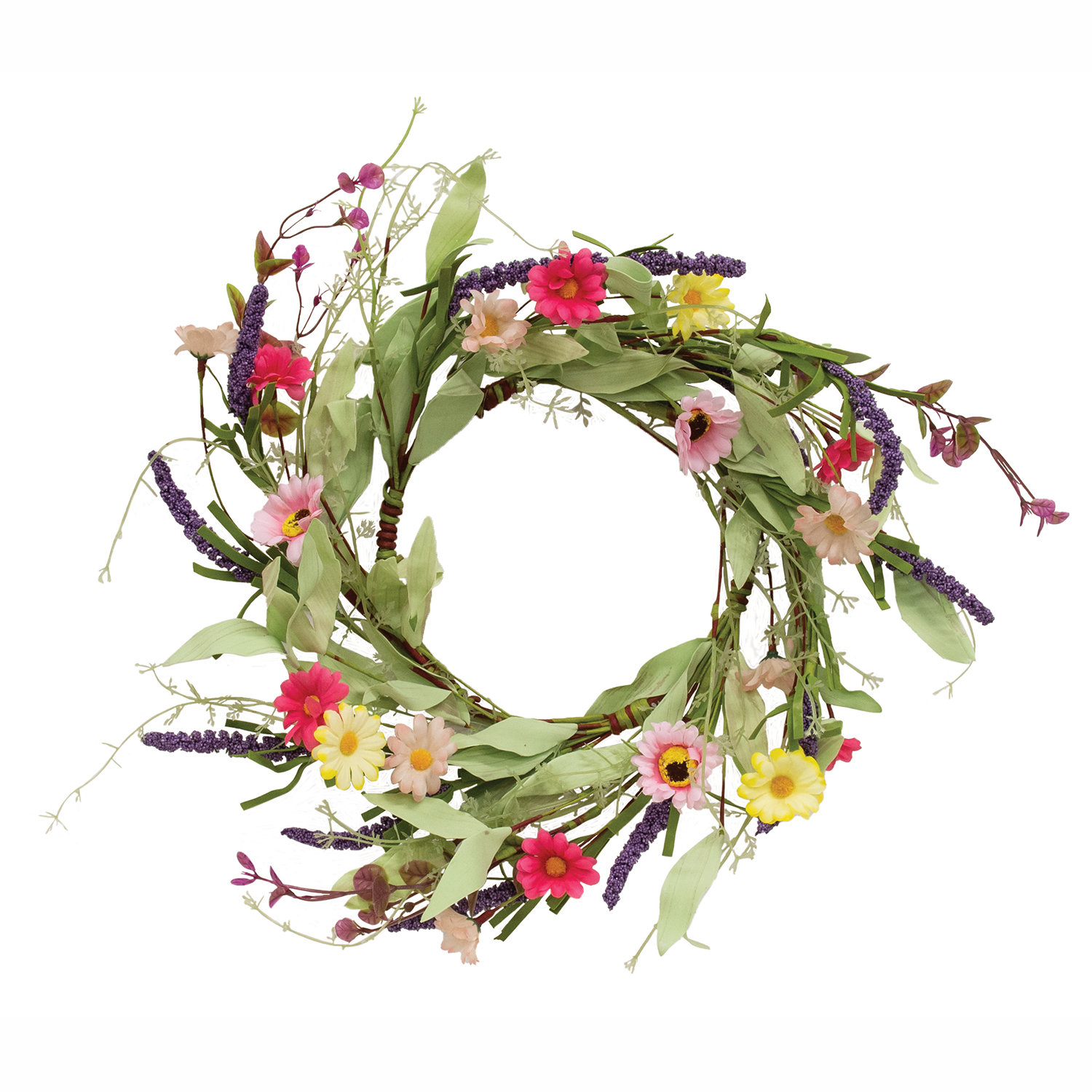 CWI Gifts Spring Mix Daisy Wreath | Wayfair