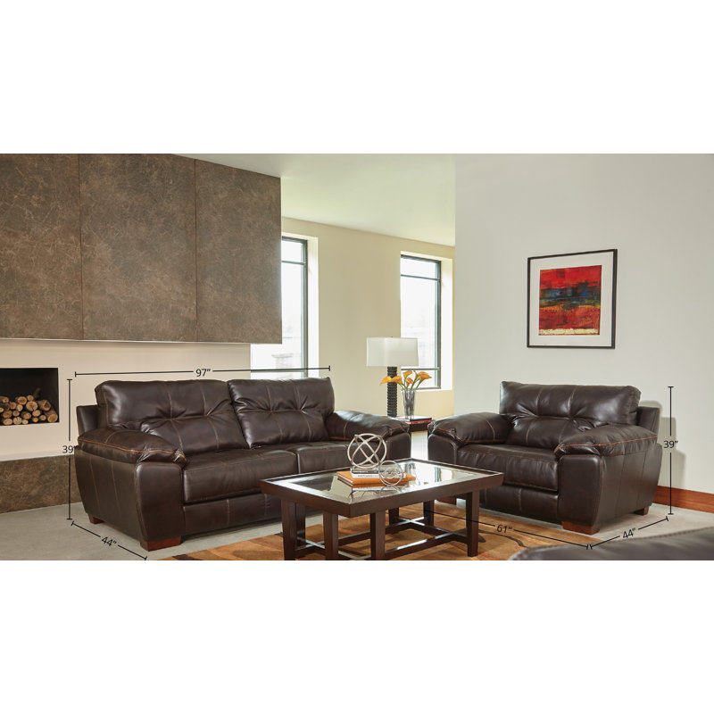 Wildon Home® Adreian 2 Piece Faux Leather Living Room Set | Wayfair