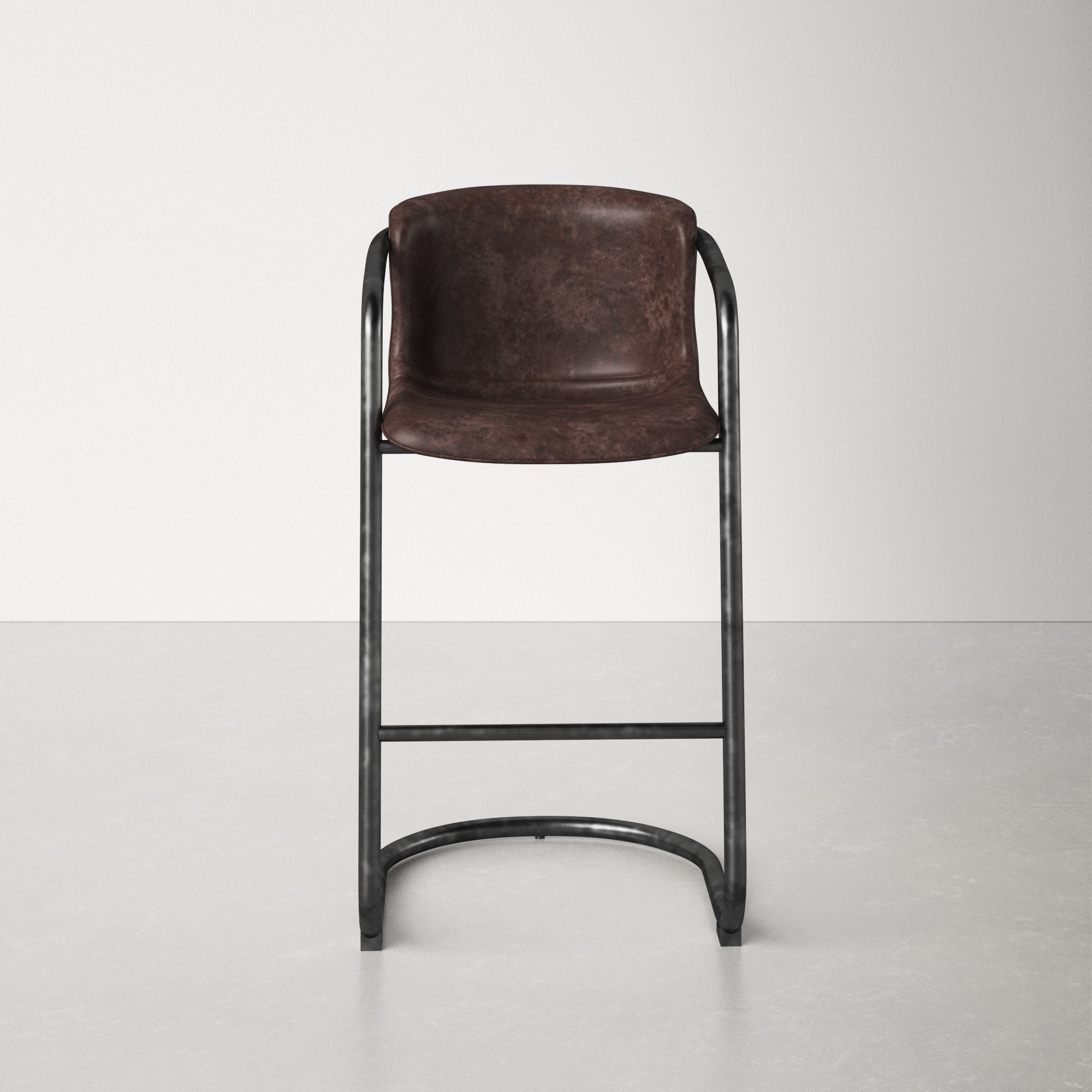AllModern Higbee Genuine Leather Bar & Counter Stool & Reviews | Wayfair