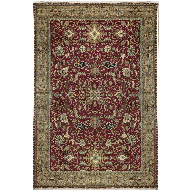 Bokara Rug Co., Inc. Hand-Knotted High-Quality Red and Brown Area Rug ...