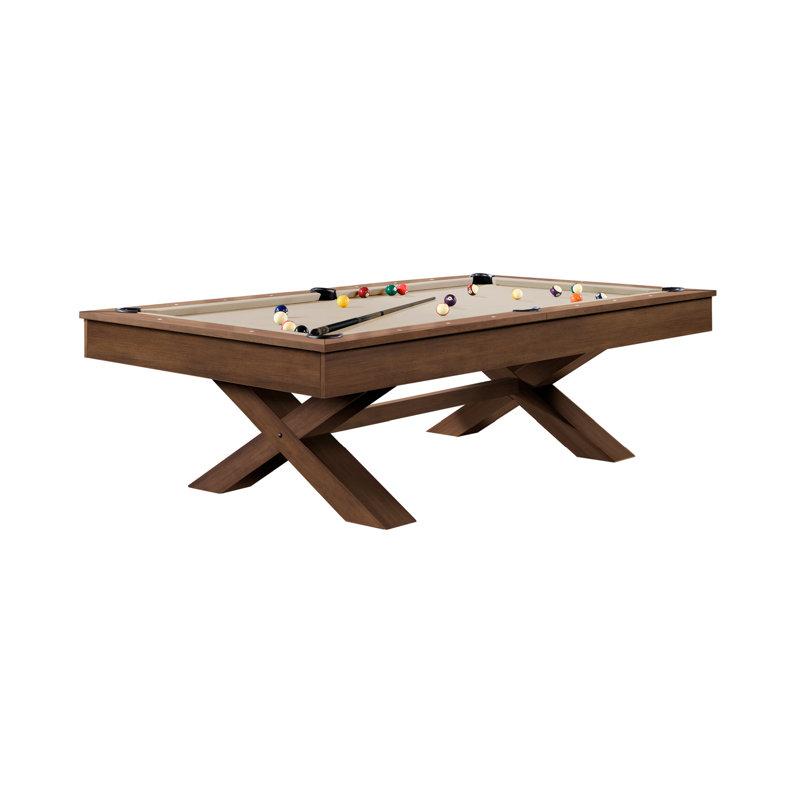 HB Home Sexton 8' Pool Table with Dining Top & Benches with ...