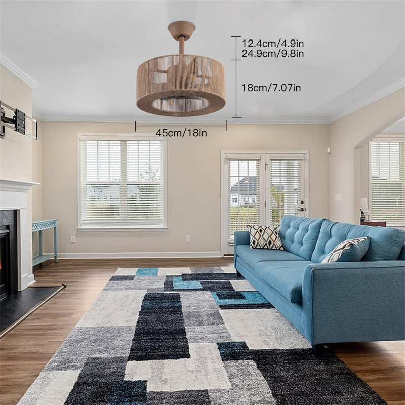 Wrought Studio Beidleman 18" Ceiling Fan with Remote Control & Reviews ...