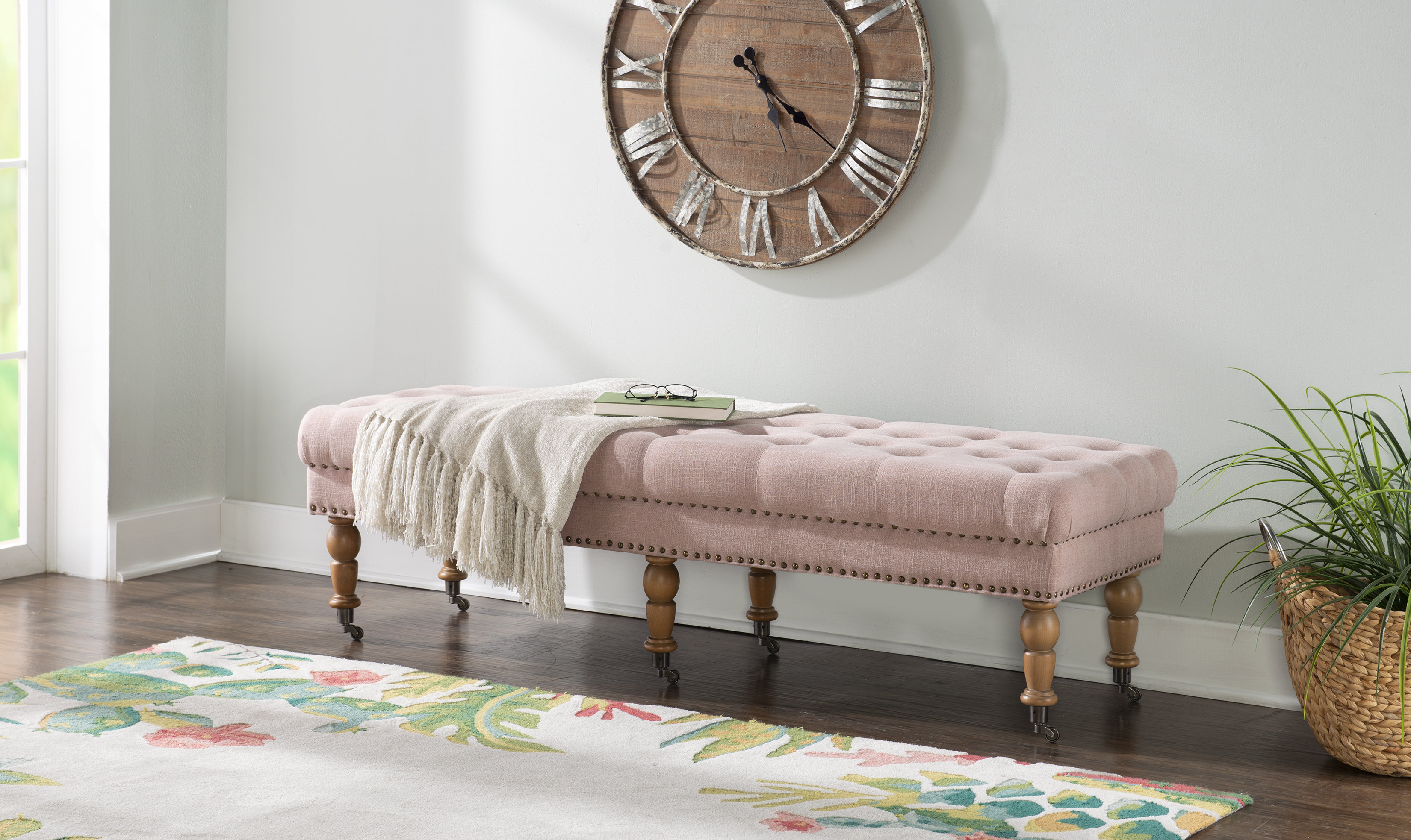 Kelly Clarkson Home Landis Backless Upholstered Tufted Bench with ...