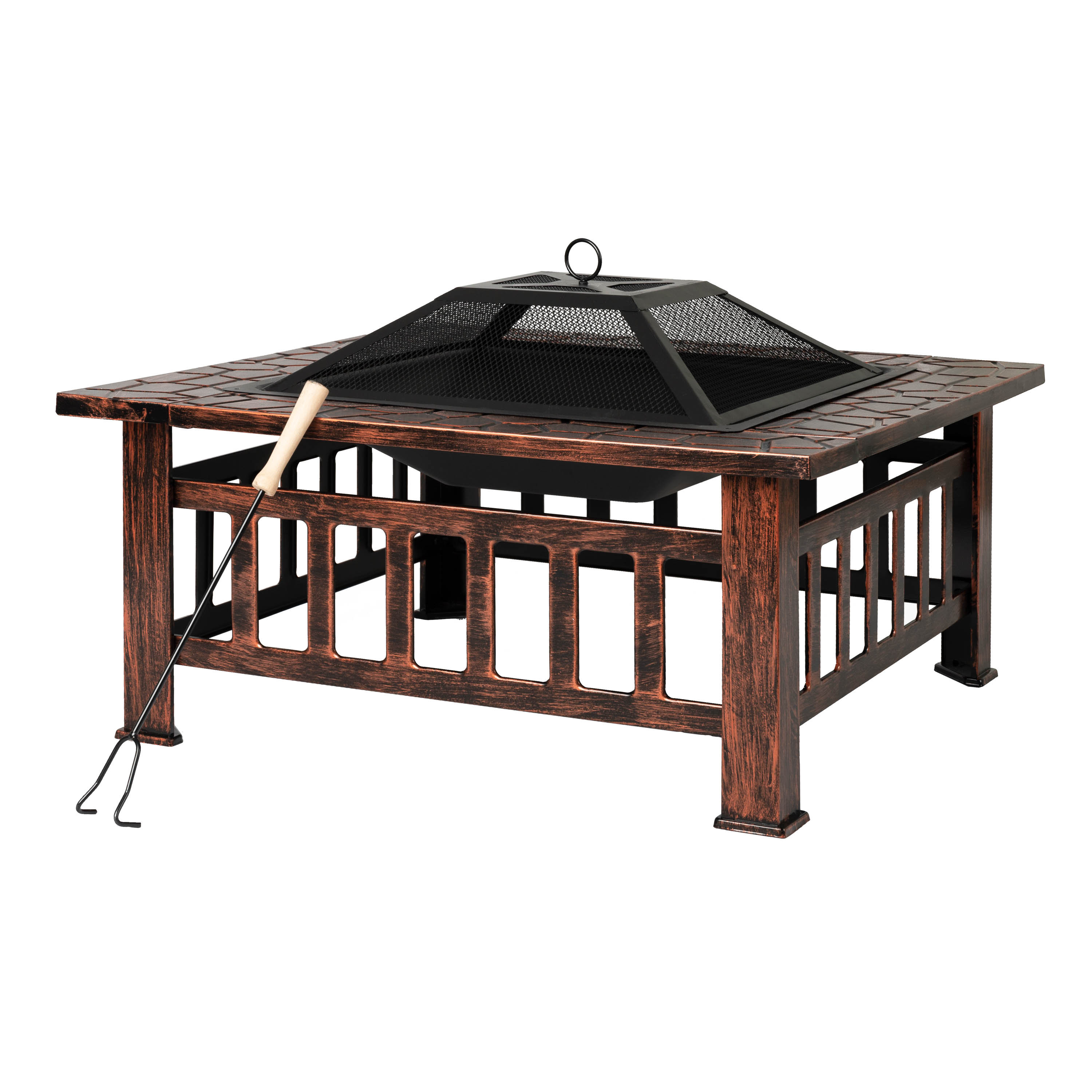 Loon Peak® Cornellious Square Wood-Burning Fire Pit | Wayfair